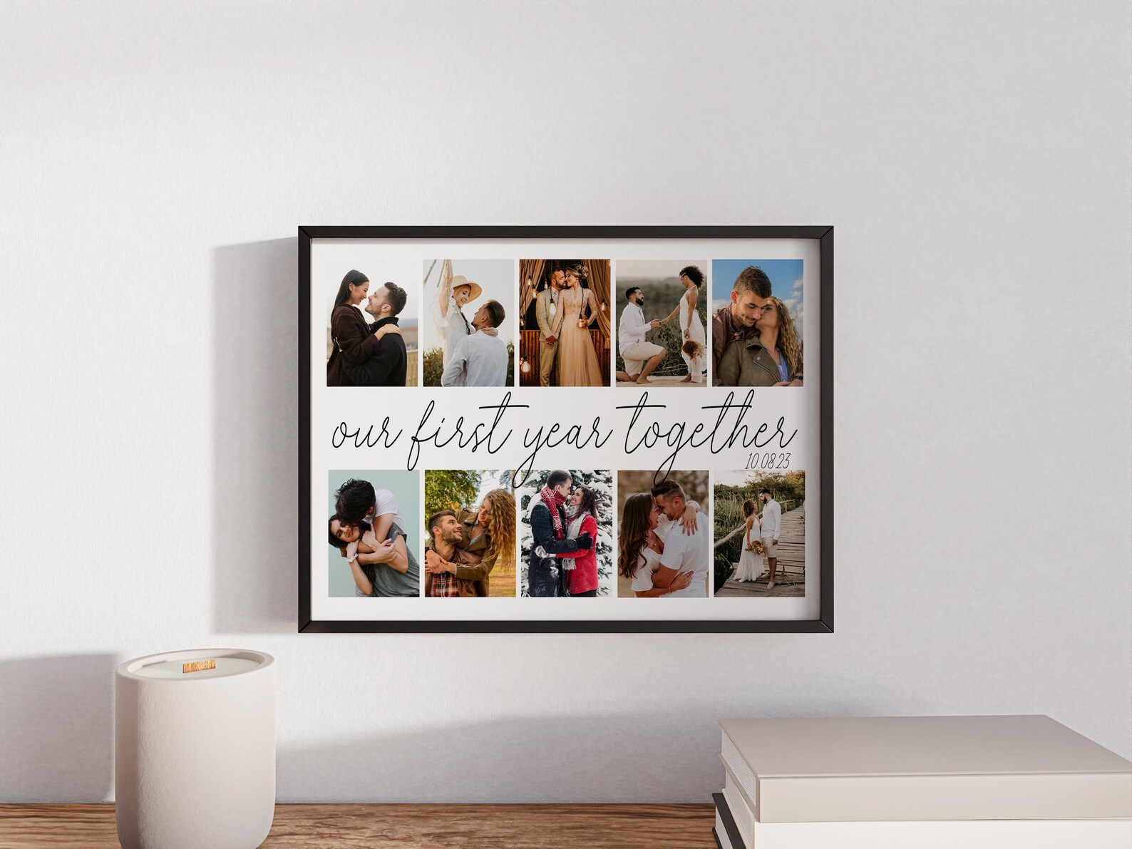 Personalized Photo Collage, One Year Anniversary Gifts for Boyfriend ...