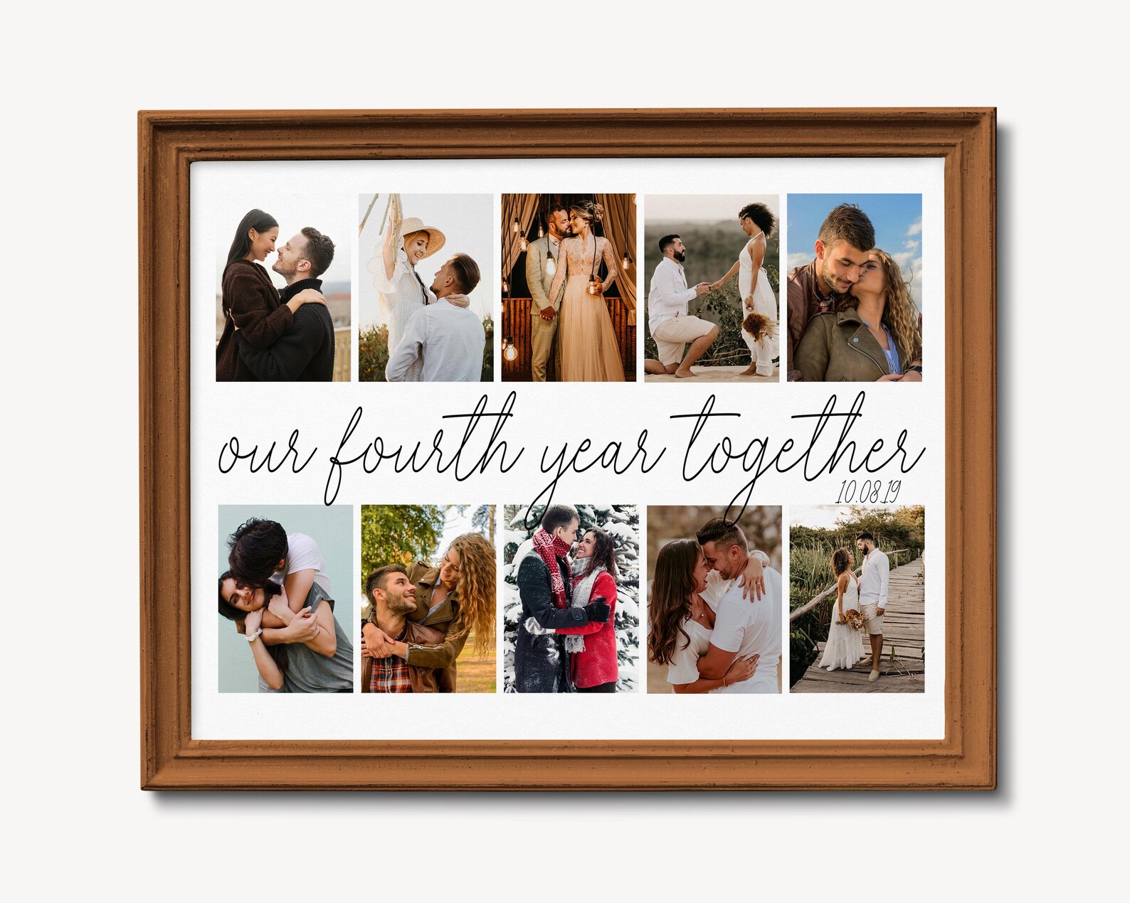 4 Year Anniversary Gift for Boyfriend, 4th Anniversary Collage for ...