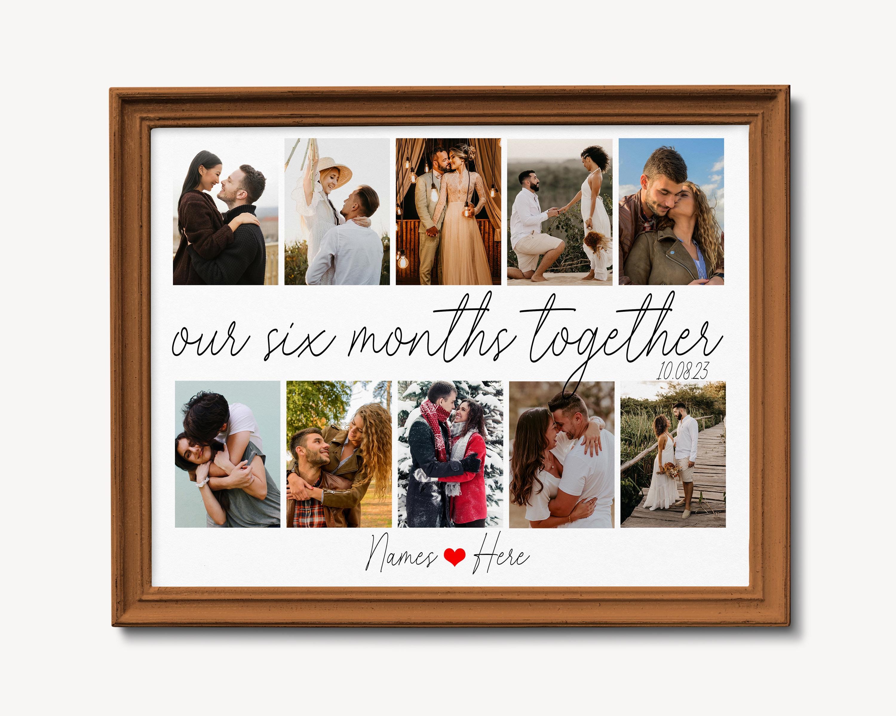 Personalized 6 Months, 6 Month Anniversary Gift, 6 Months Together ...