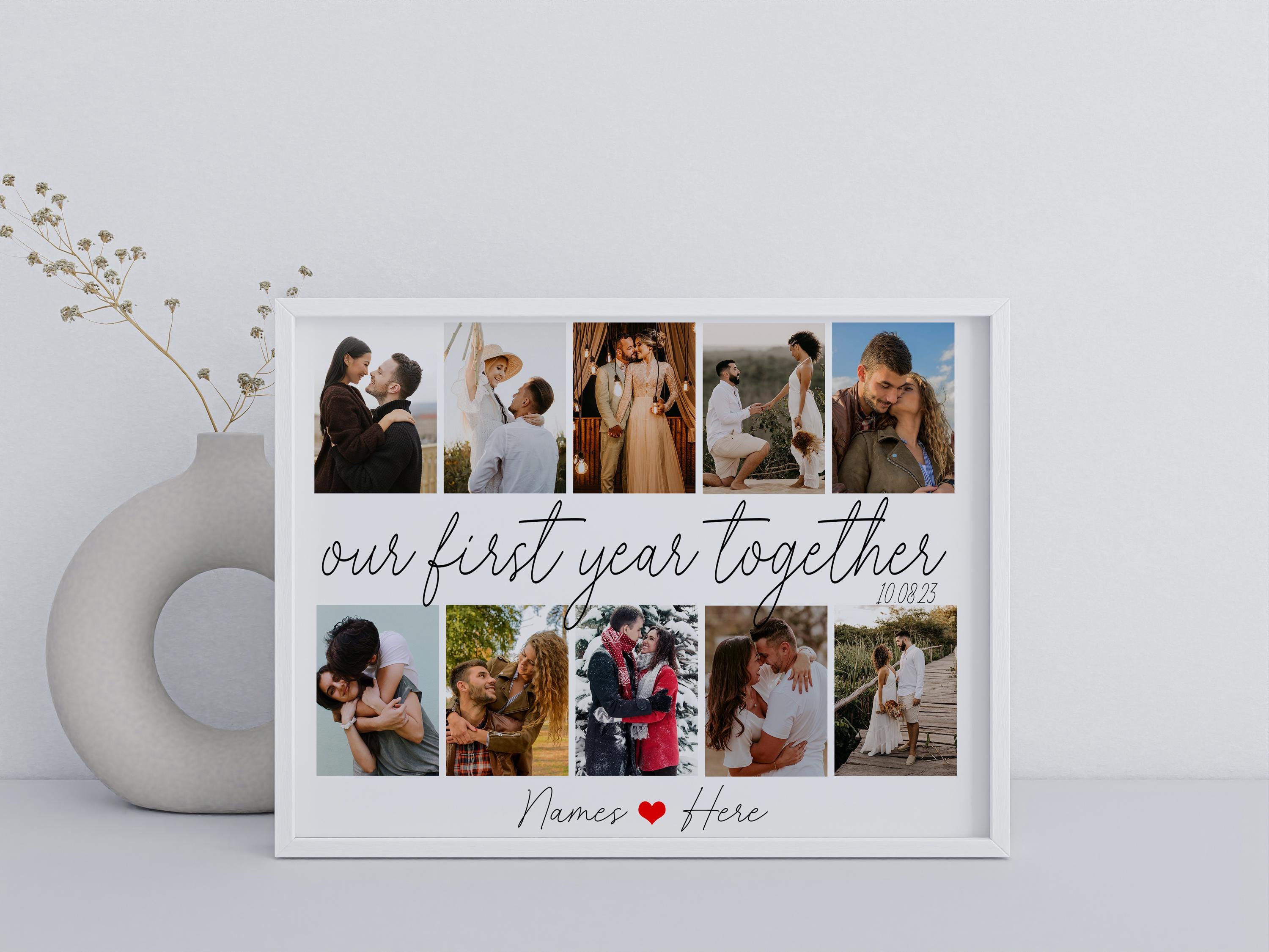 Personalized Photo Collage, One Year Anniversary Gifts for Boyfriend ...