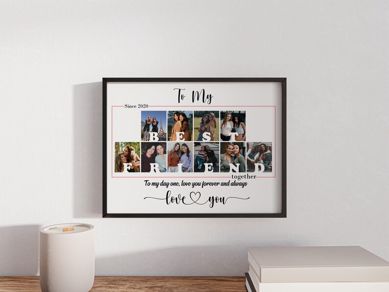 Best Friend Gifts, Best Friends Photo Collage, Personalized Best Friend ...