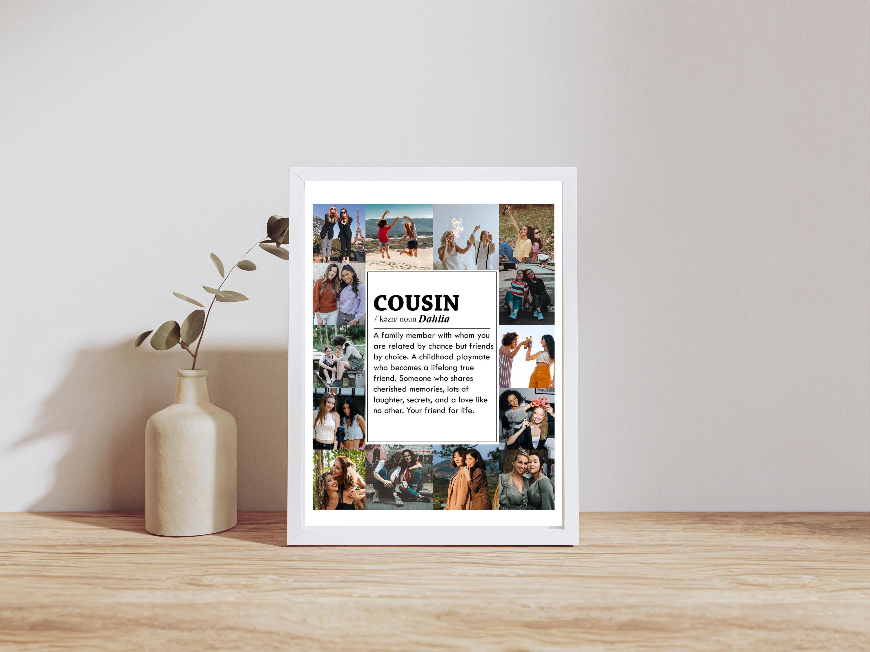 Personalized Cousin Definition, Printable Wall Art, Photo Gift for ...