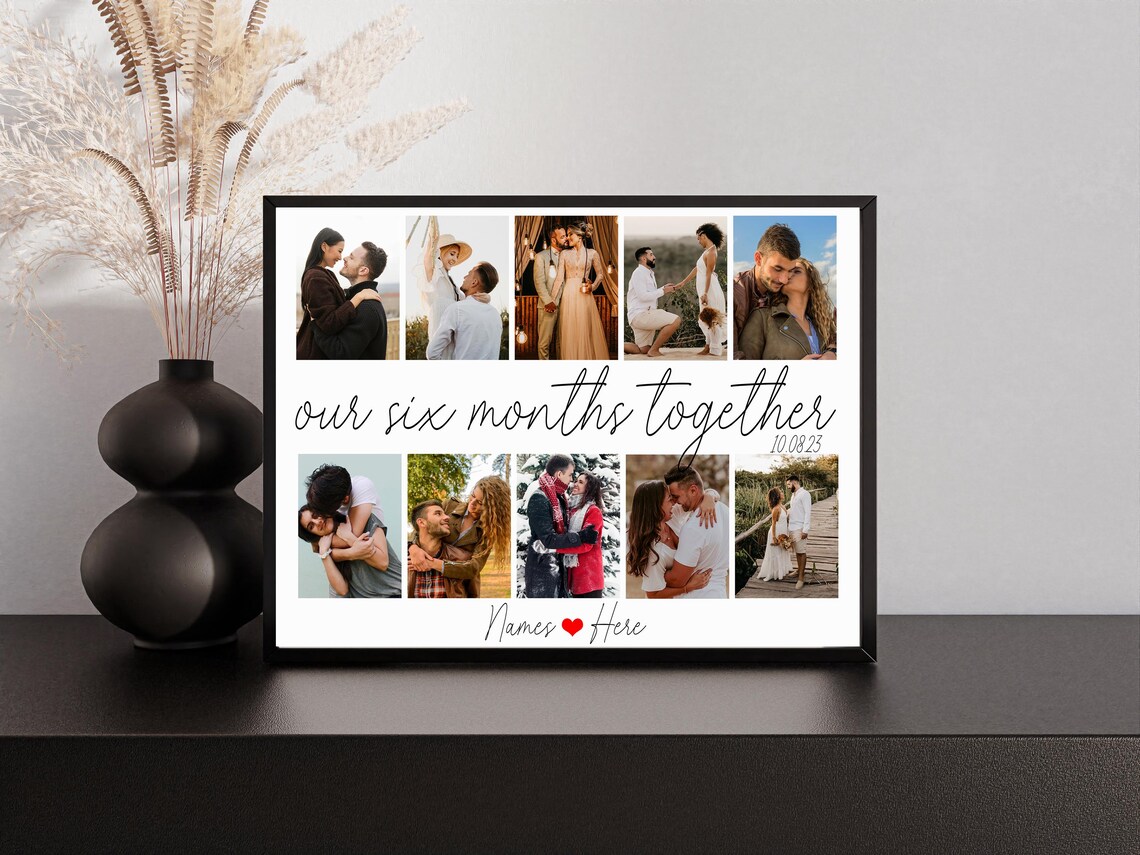 Personalized 6 Months, 6 Month Anniversary Gift, 6 Months Together ...
