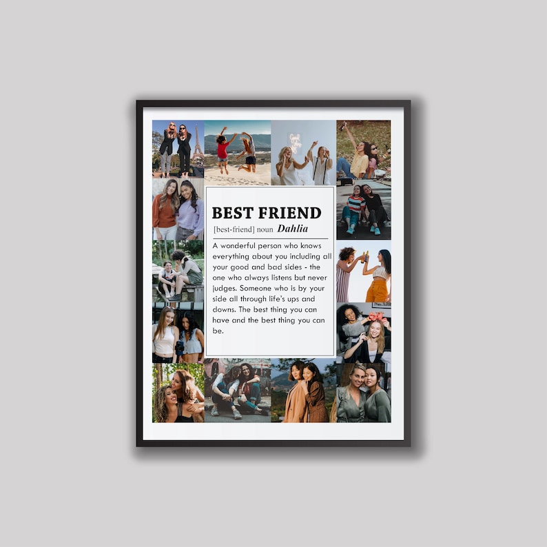Best Friend Gift, Personalized Collage Gift, Gift for Best Friend ...