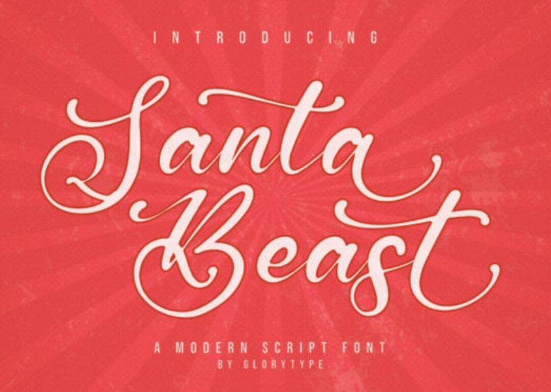 Santa Beast Font, Simple Font, Cricut Fonts, Casual Font, Modern Font ...