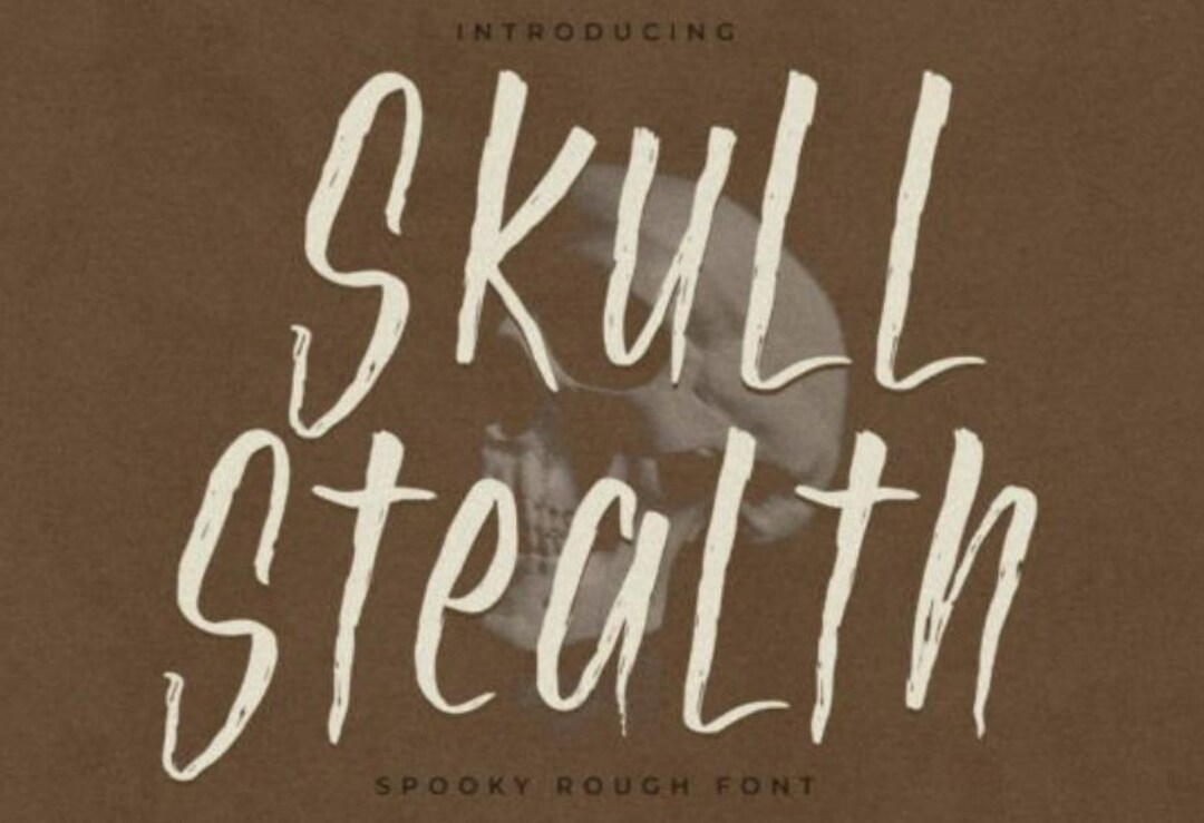 Skull Stealth Font, Simple Font, Cricut Fonts, Casual Font, Modern Font ...