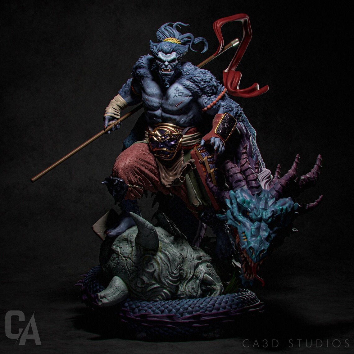 Beast Samurai X-men Inspired 3D Printed and Hand-painted Figurine ...