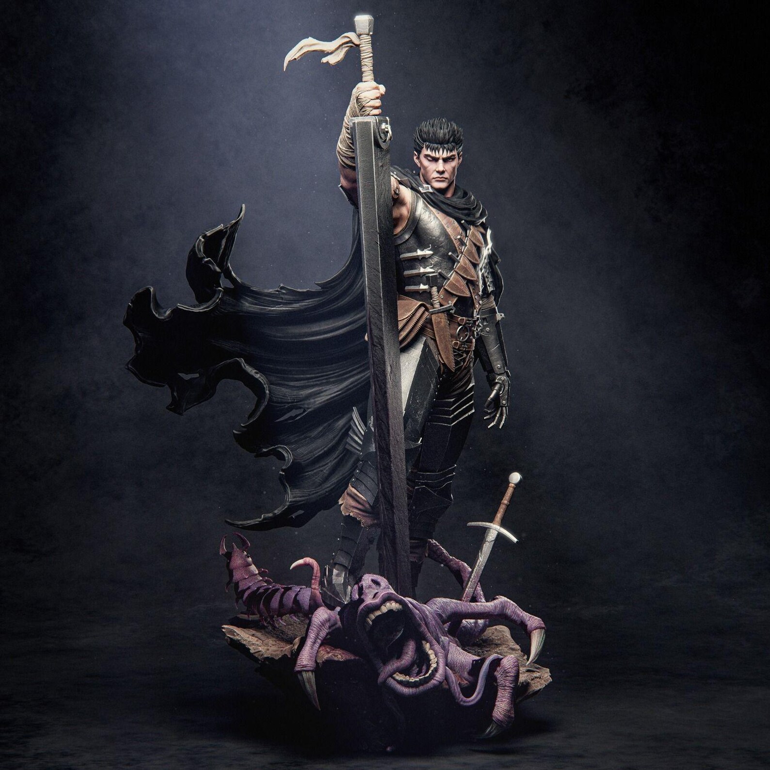 Guts Berserk Inspired 3D Printed and Hand-painted Figurine Perfect ...