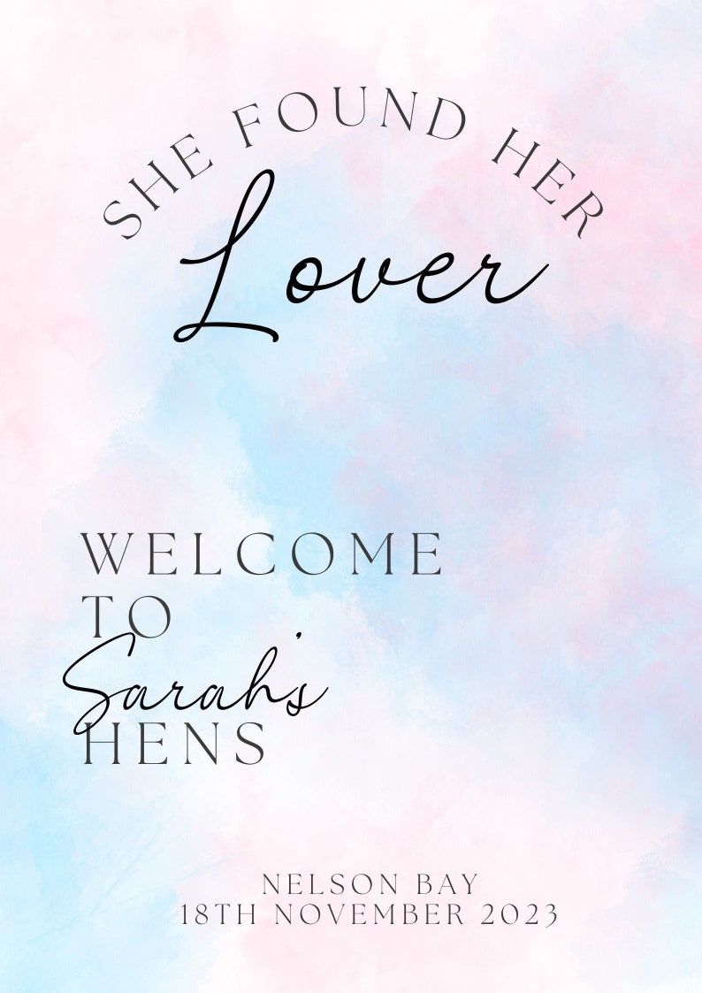 Hens Party Sign, Bachelorette Party Sign, Lover, Taylor Swift - Etsy ...