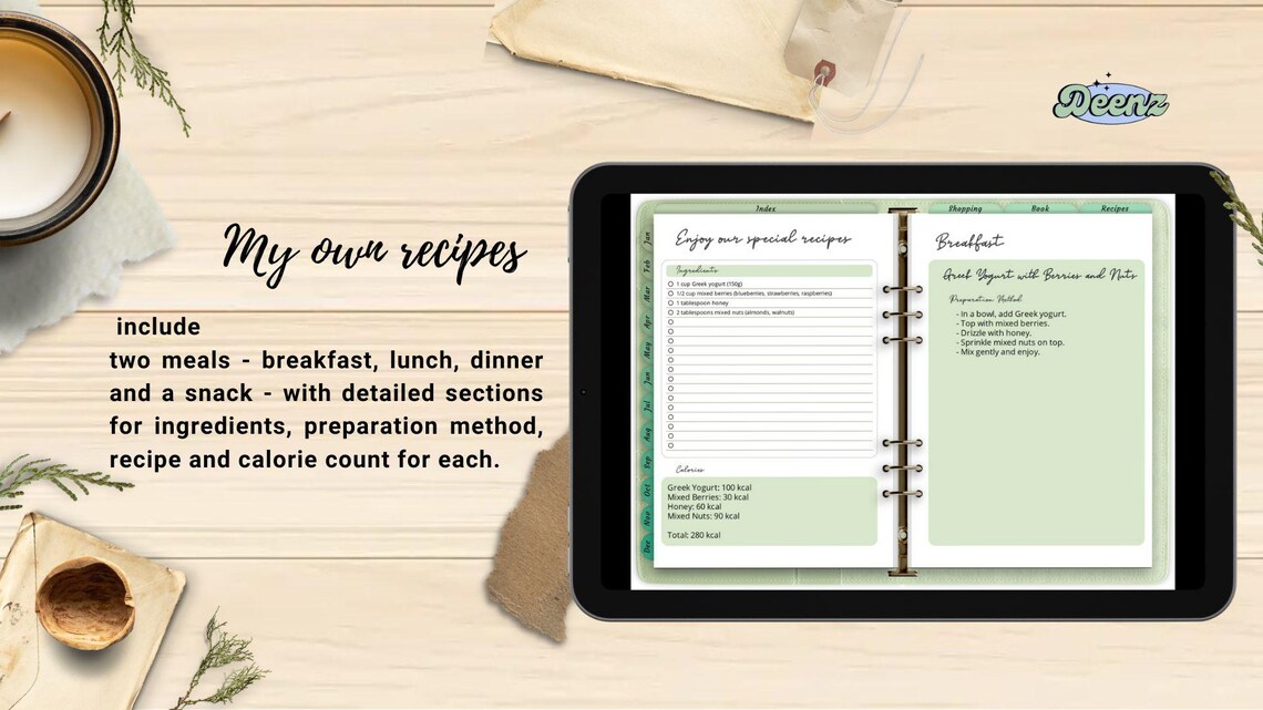 Digital Planner, Daily Meal Planner, Notebook, Goals and Meal Planning ...
