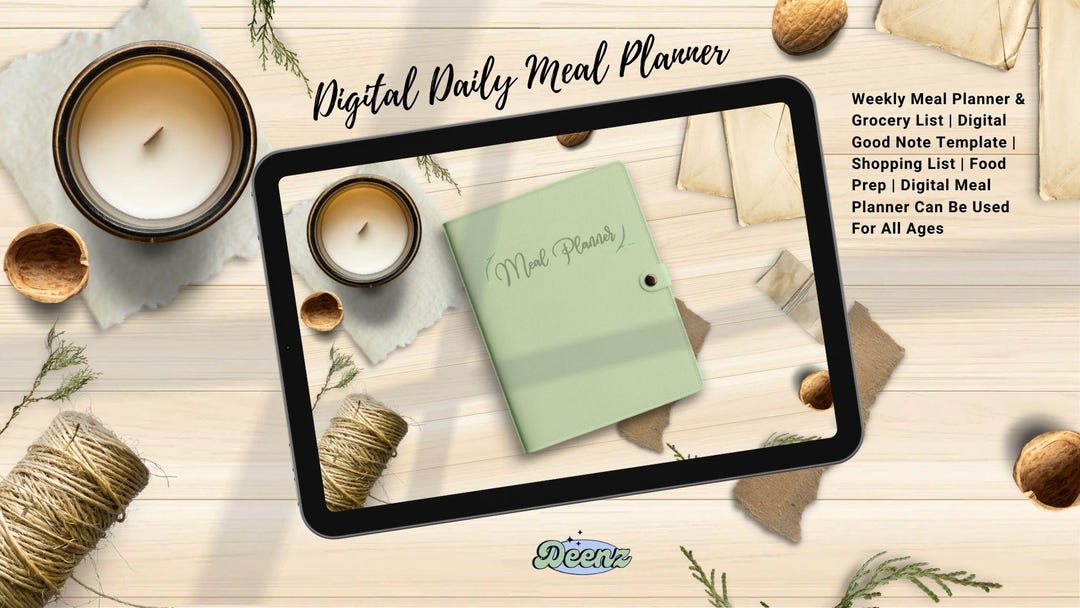 Digital Planner, Daily Meal Planner, Notebook, Goals and Meal Planning ...