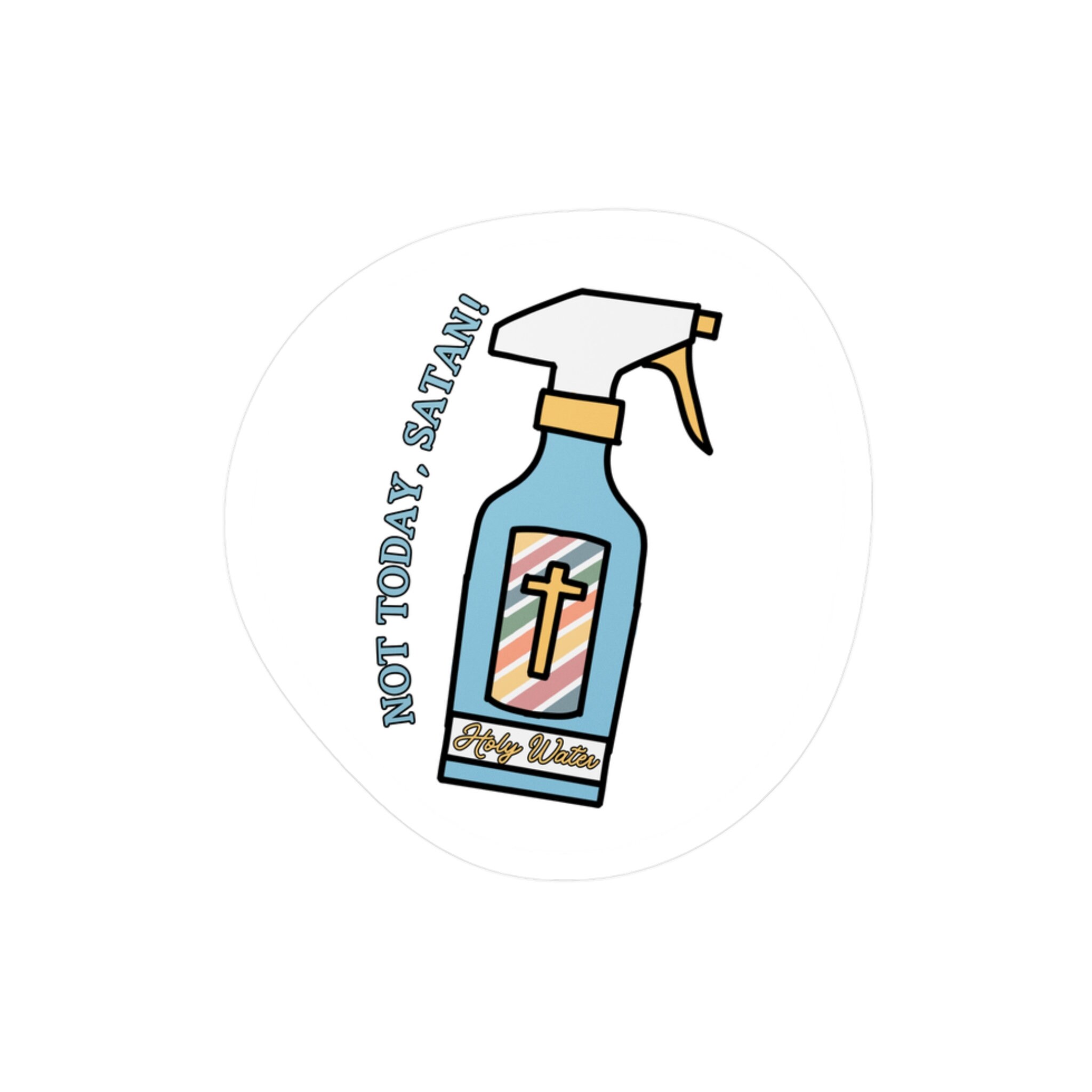 Funny Holy Water Vinyl Decal - Etsy