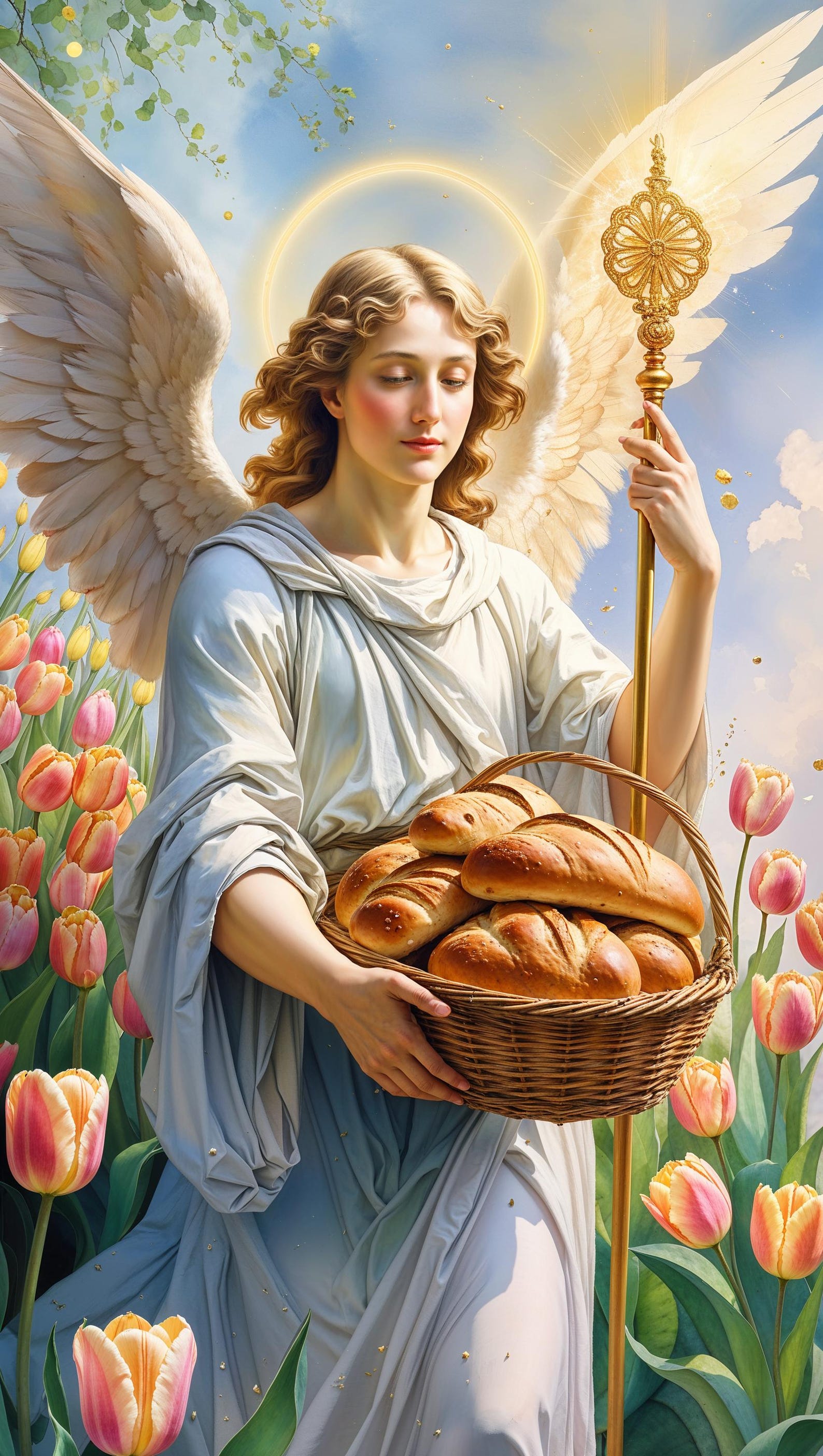 Archangel Barachiel Digital Art | Angel of Blessings Printable Angel ...