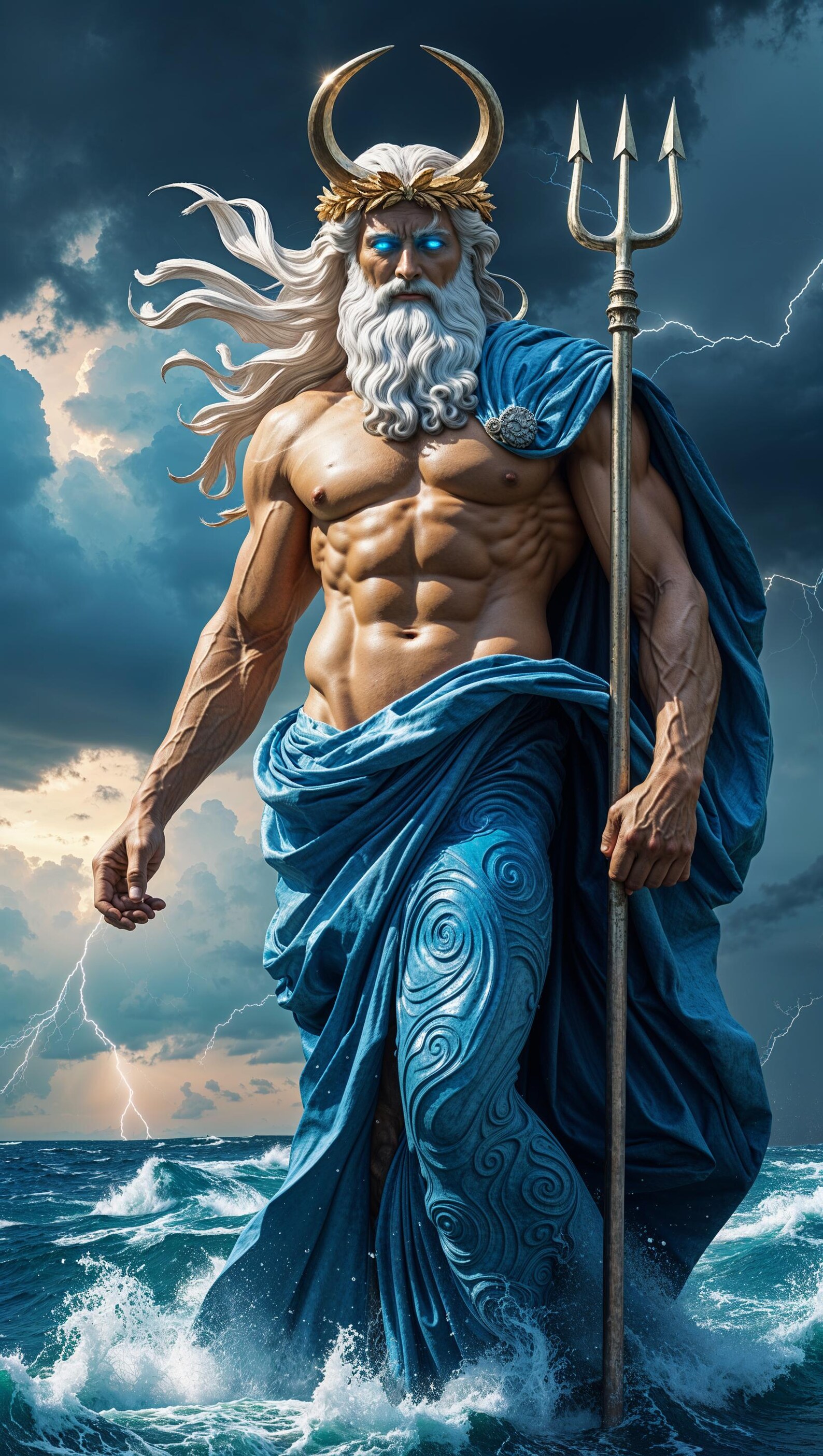 God Poseidon-11 JPG & PNG, Greek Mythology, Ocean God, Gods Goddess ...