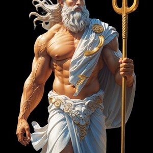 God Poseidon-11 JPG & PNG, Greek Mythology, Ocean God, Gods Goddess Poseidon - Etsy