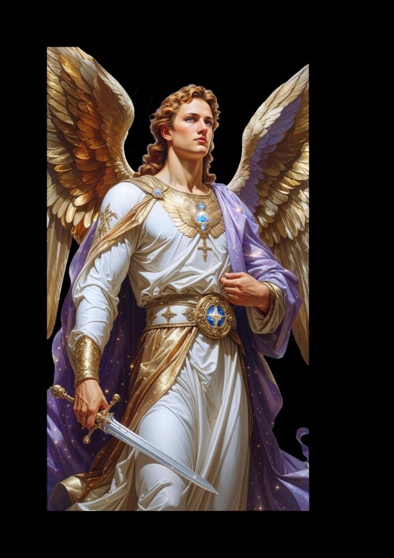 Archangel Michael – 10 JPG & PNG Files – Angel of Protection, Sword ...