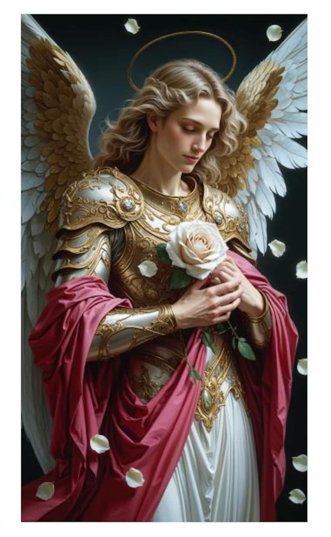 Archangel Barachiel Digital Art | Angel of Blessings Printable Angel ...