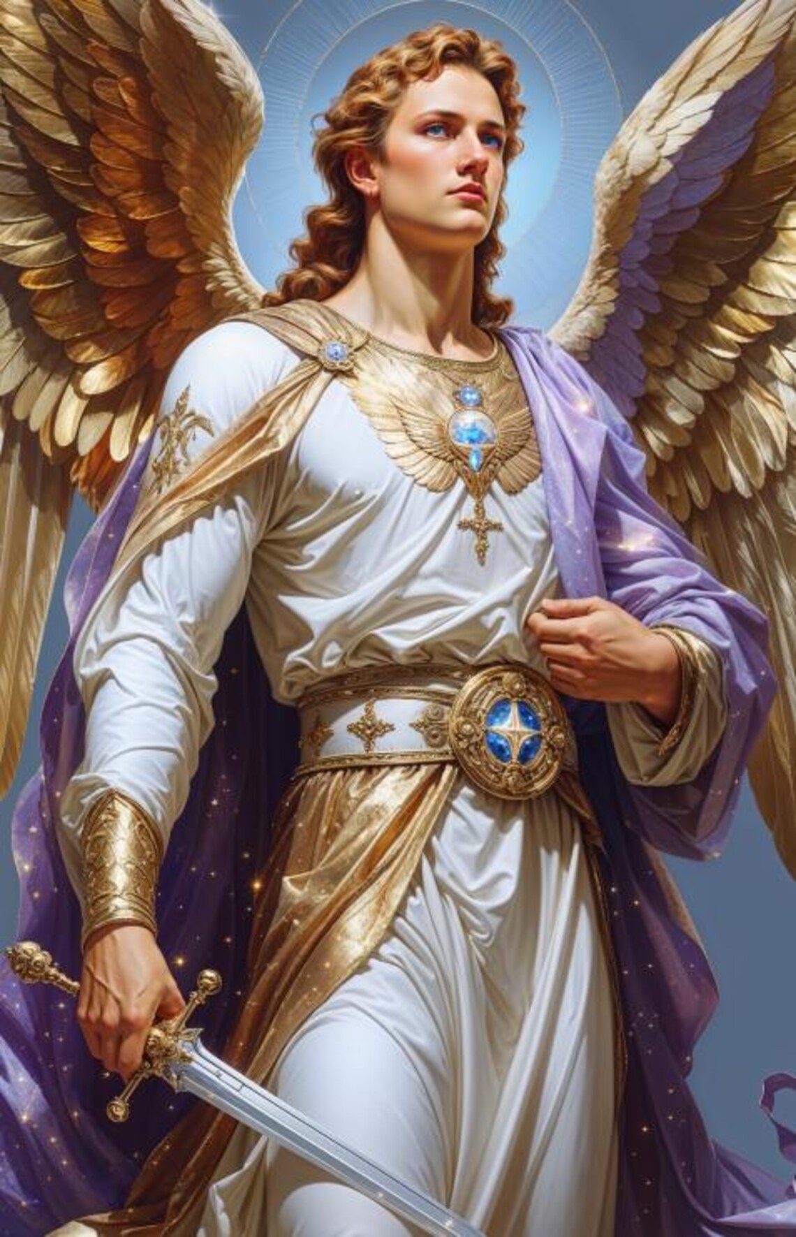 Archangel Michael- 12 JPG Imagines- Angel of Protection, Sword, Wings ...