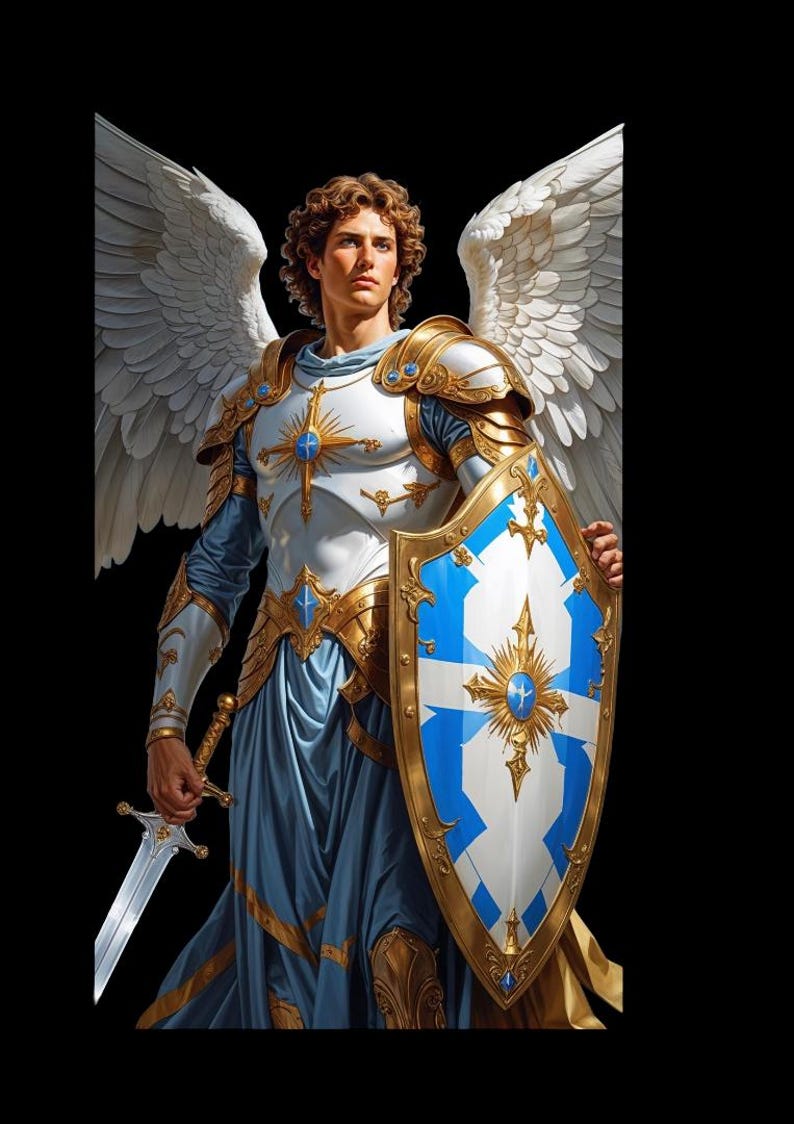 Archangel Michael – 10 JPG & PNG Files – Angel of Protection, Sword ...