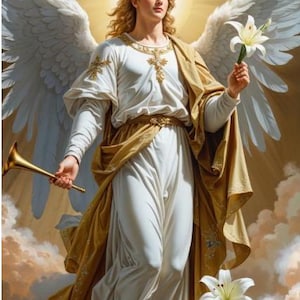 Archangel Gabriel – 12 JPG Images – Angelic Messenger, Spiritual Art ...