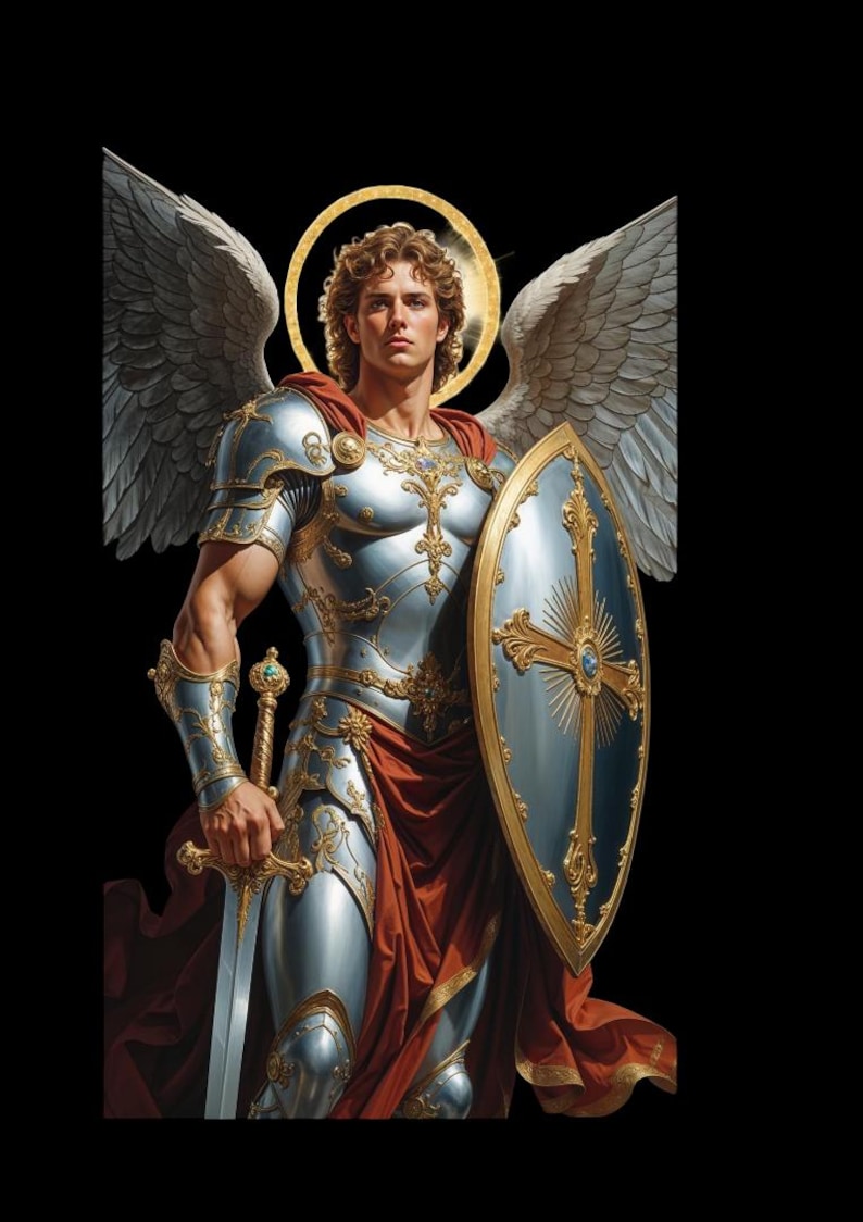 Archangel Michael – 10 JPG & PNG Files – Angel of Protection, Sword ...