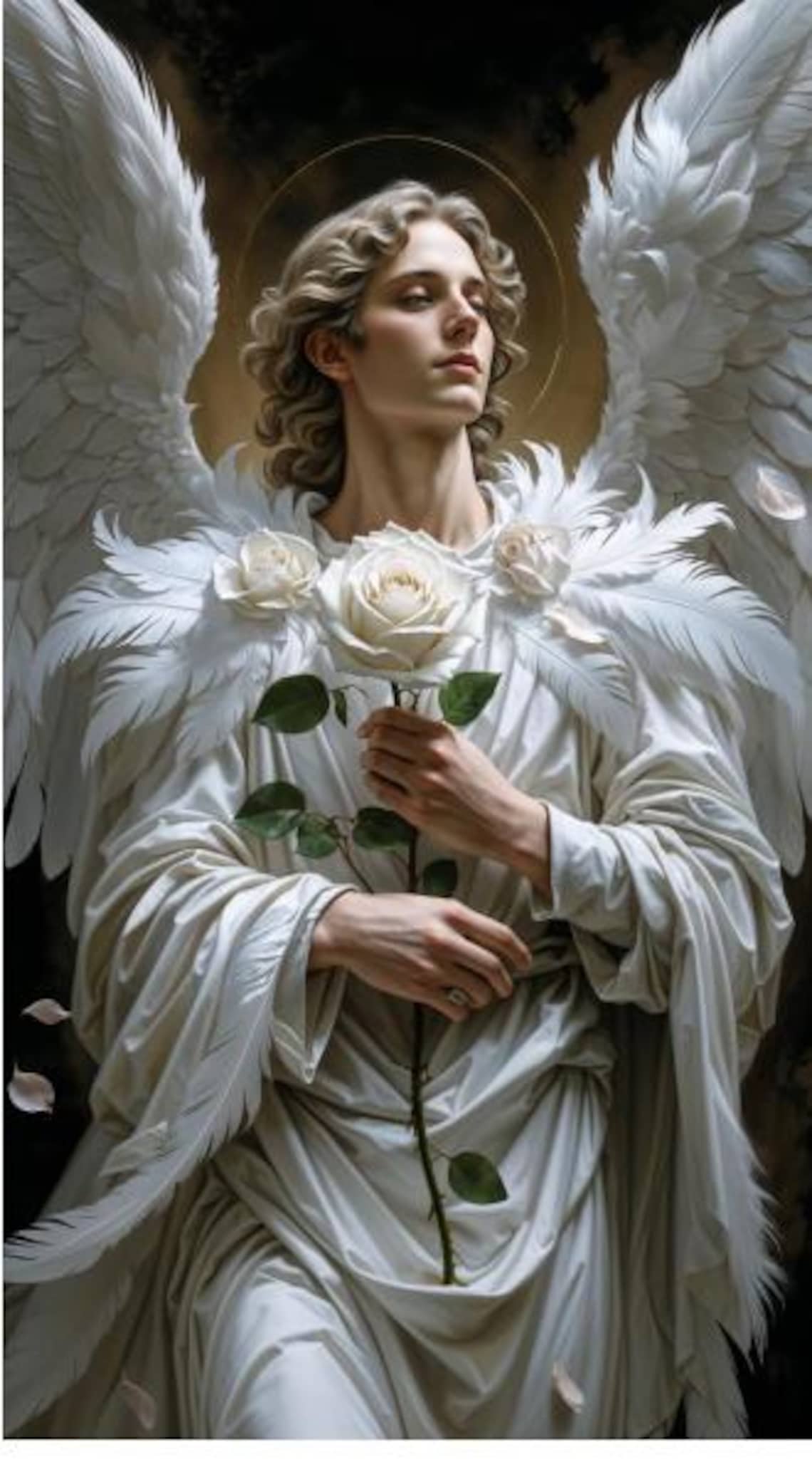 Archangel Barachiel Digital Art | Angel of Blessings Printable Angel ...