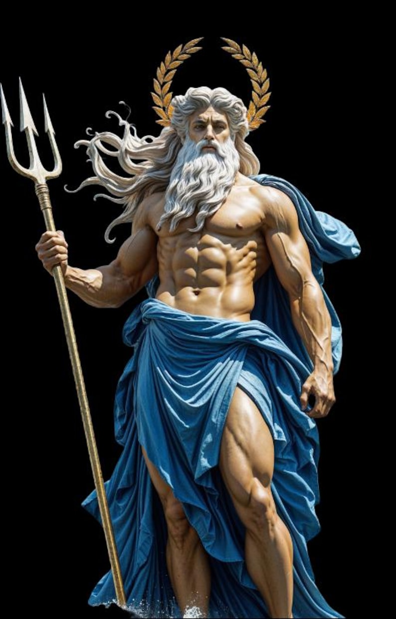 God Poseidon-11 JPG & PNG, Greek Mythology, Ocean God, Gods Goddess Poseidon - Etsy