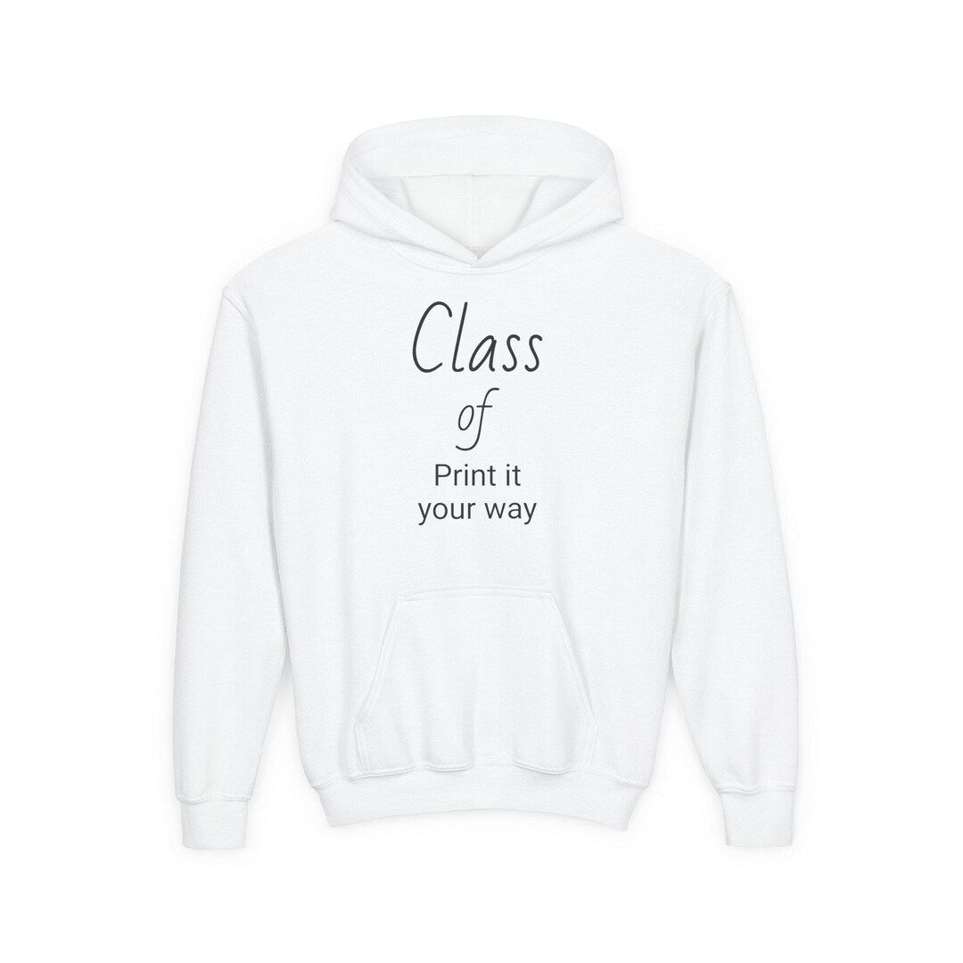 Youth Hoodie Class Of, High School Graduation Hooded Sweatshirt, Teen ...