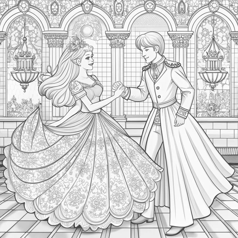 Coloring Pictures of Fairy Tale Princes and Princesses. 15 Coloring ...