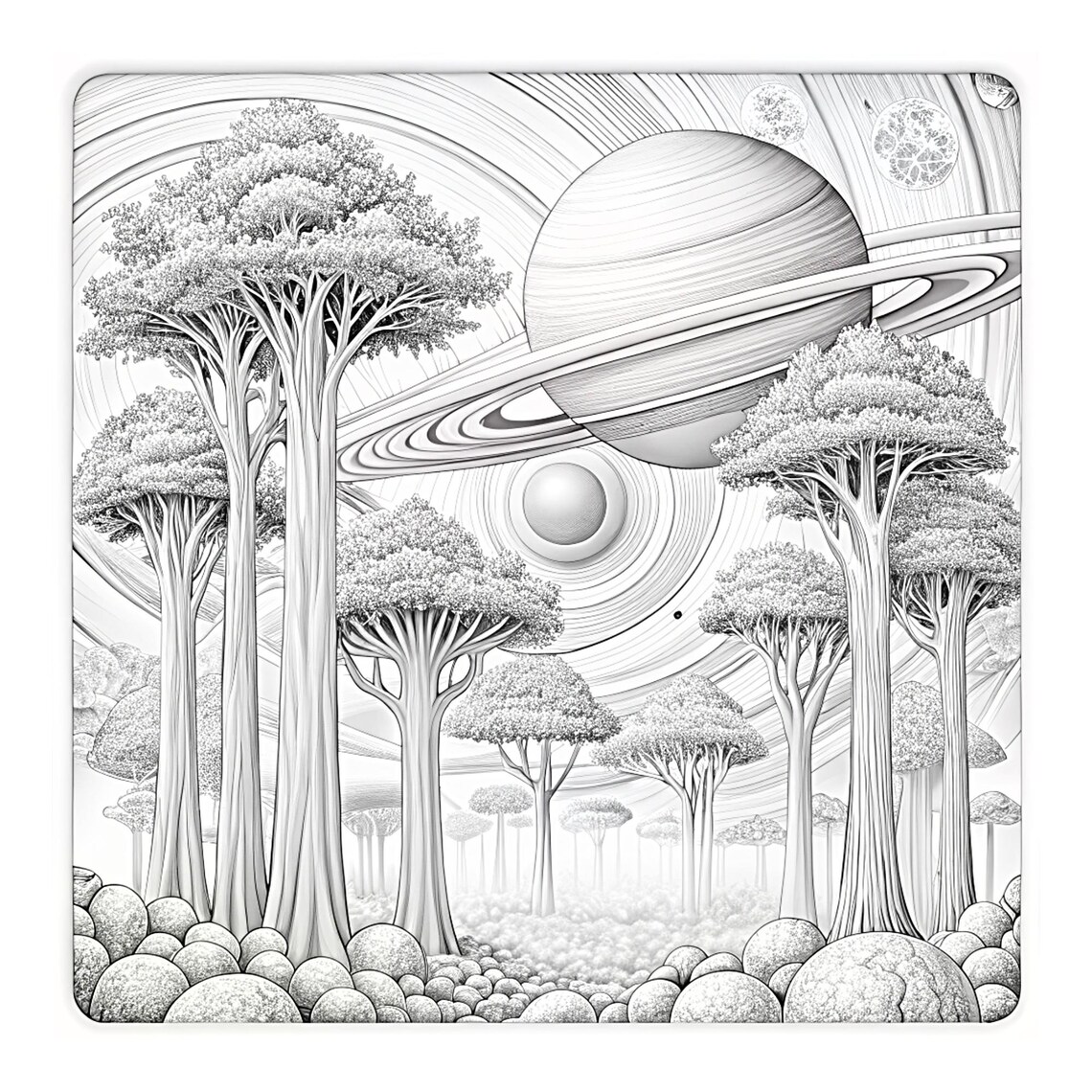 Cosmic Coloring Pages, Space Galaxy Art (digital Download) - Etsy