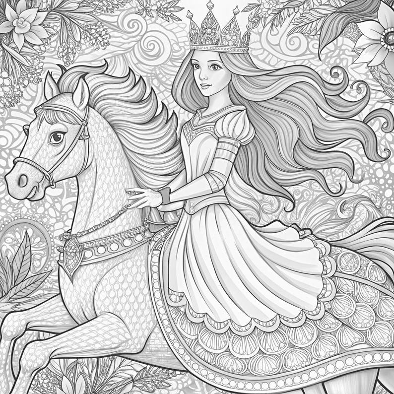 Coloring Pictures of Fairy Tale Princes and Princesses. 15 Coloring ...