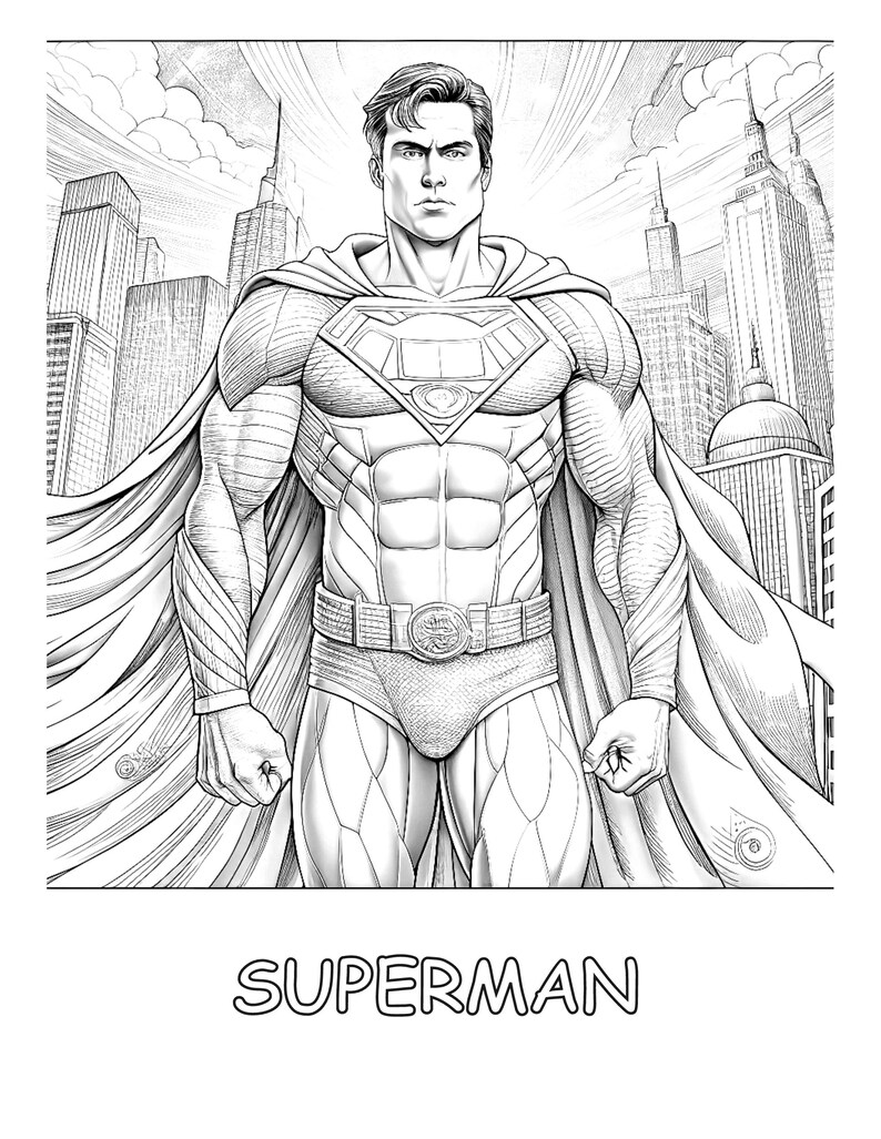 Superhero Coloring Pages for Kids – 7 Printable Designs (PDF, PNG, JPG ...