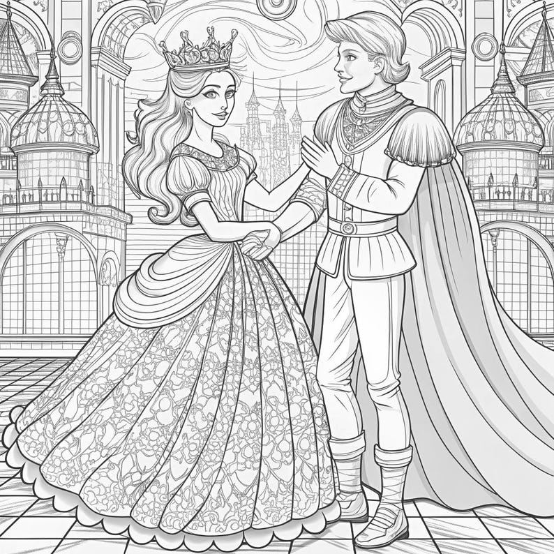 Coloring Pictures of Fairy Tale Princes and Princesses. 15 Coloring ...