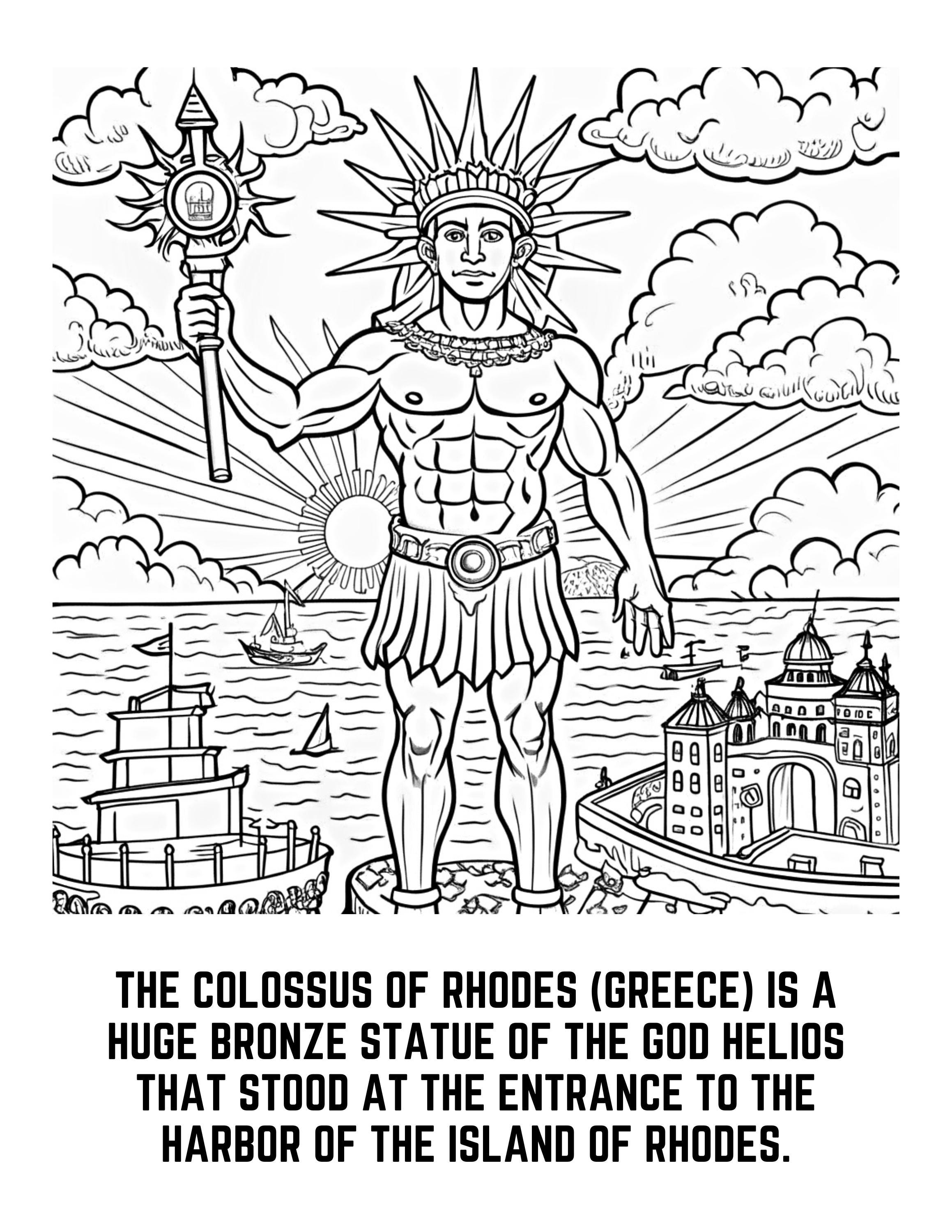 7 Wonders of the World Coloring Book, Ancient History (digital Download ...