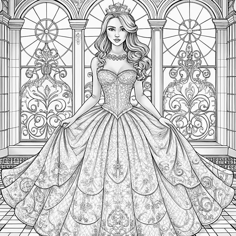 Coloring Pictures of Fairy Tale Princes and Princesses. 15 Coloring ...