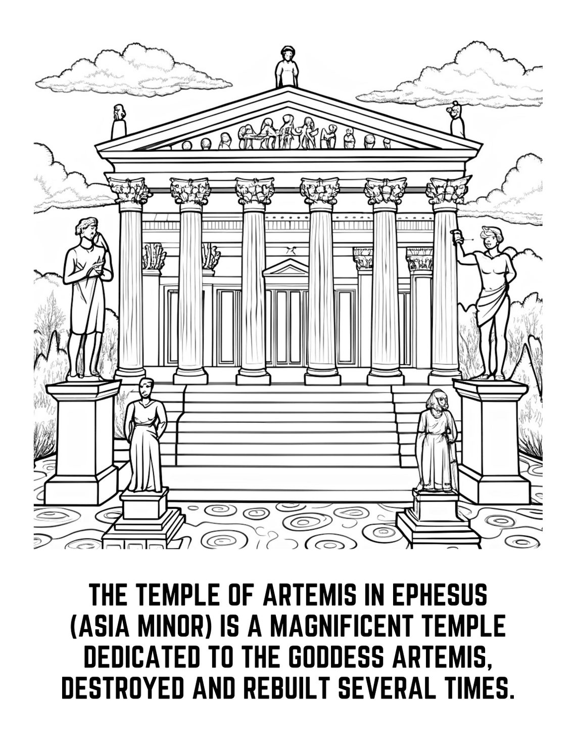 7 Wonders of the World Coloring Book, Ancient History (digital Download ...
