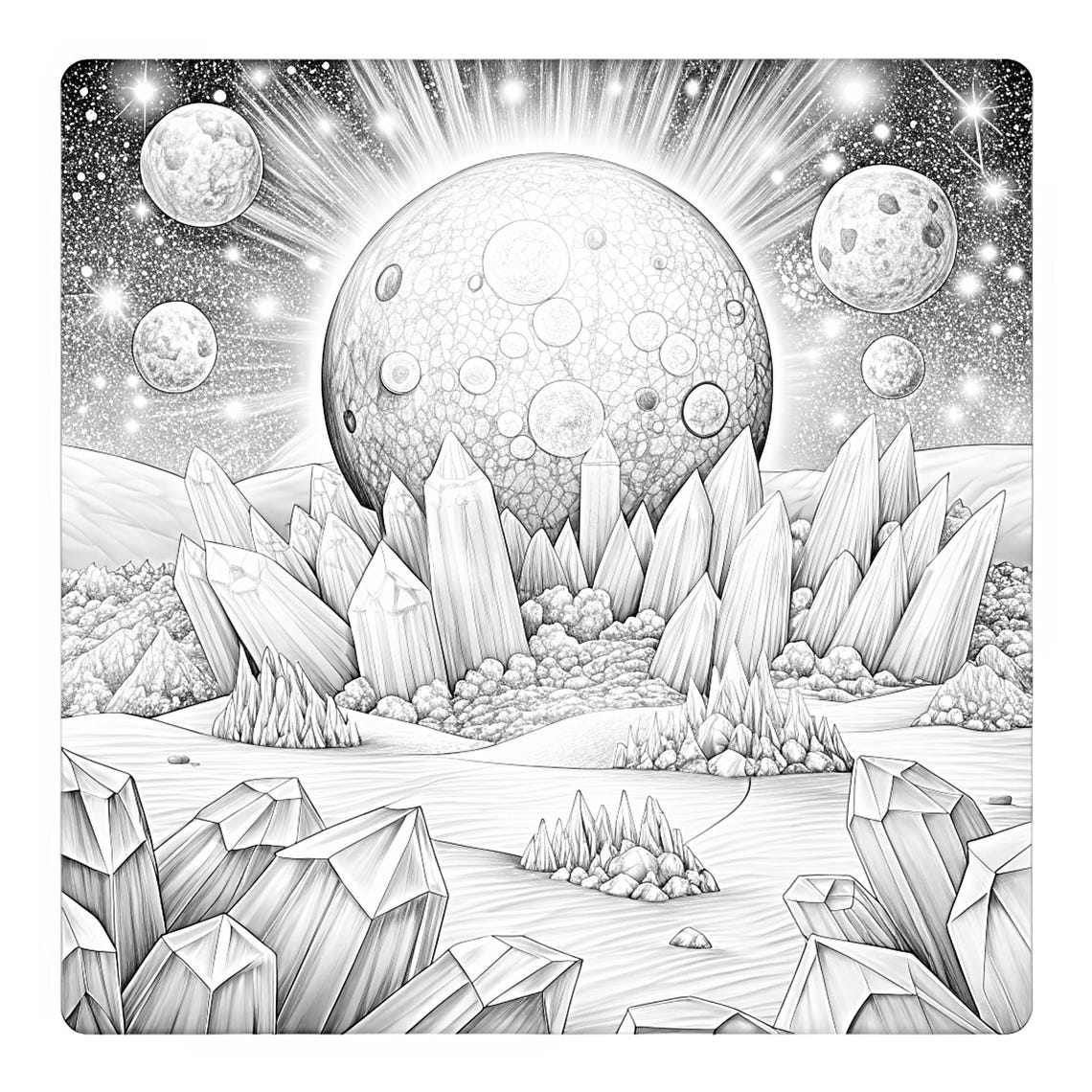 Cosmic Coloring Pages, Space Galaxy Art (digital Download) - Etsy