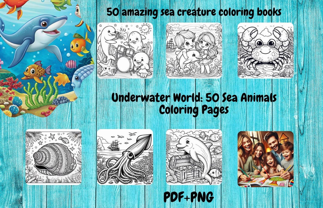 50 Amazing Sea Creatures Coloring Pages Immerse Yourself in Ocean ...