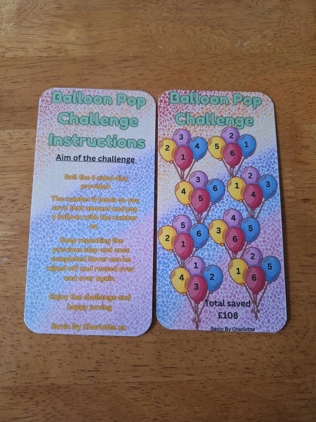 Pop the Balloon Saving Challenge - Etsy