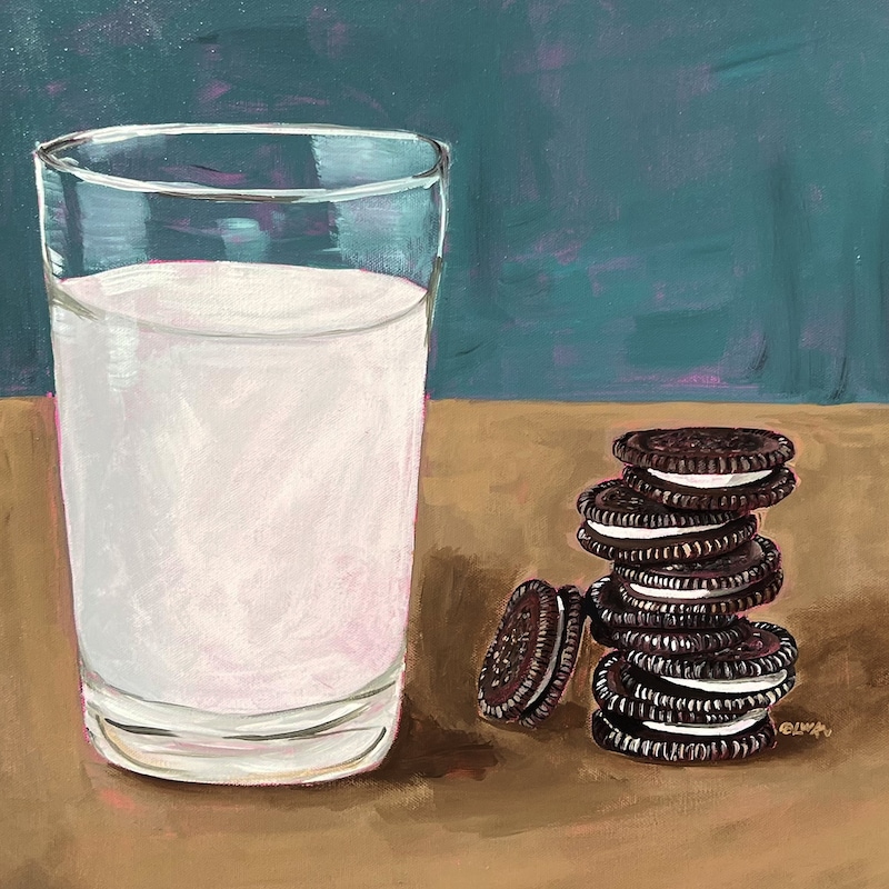 Painting of Milk Glass - Etsy