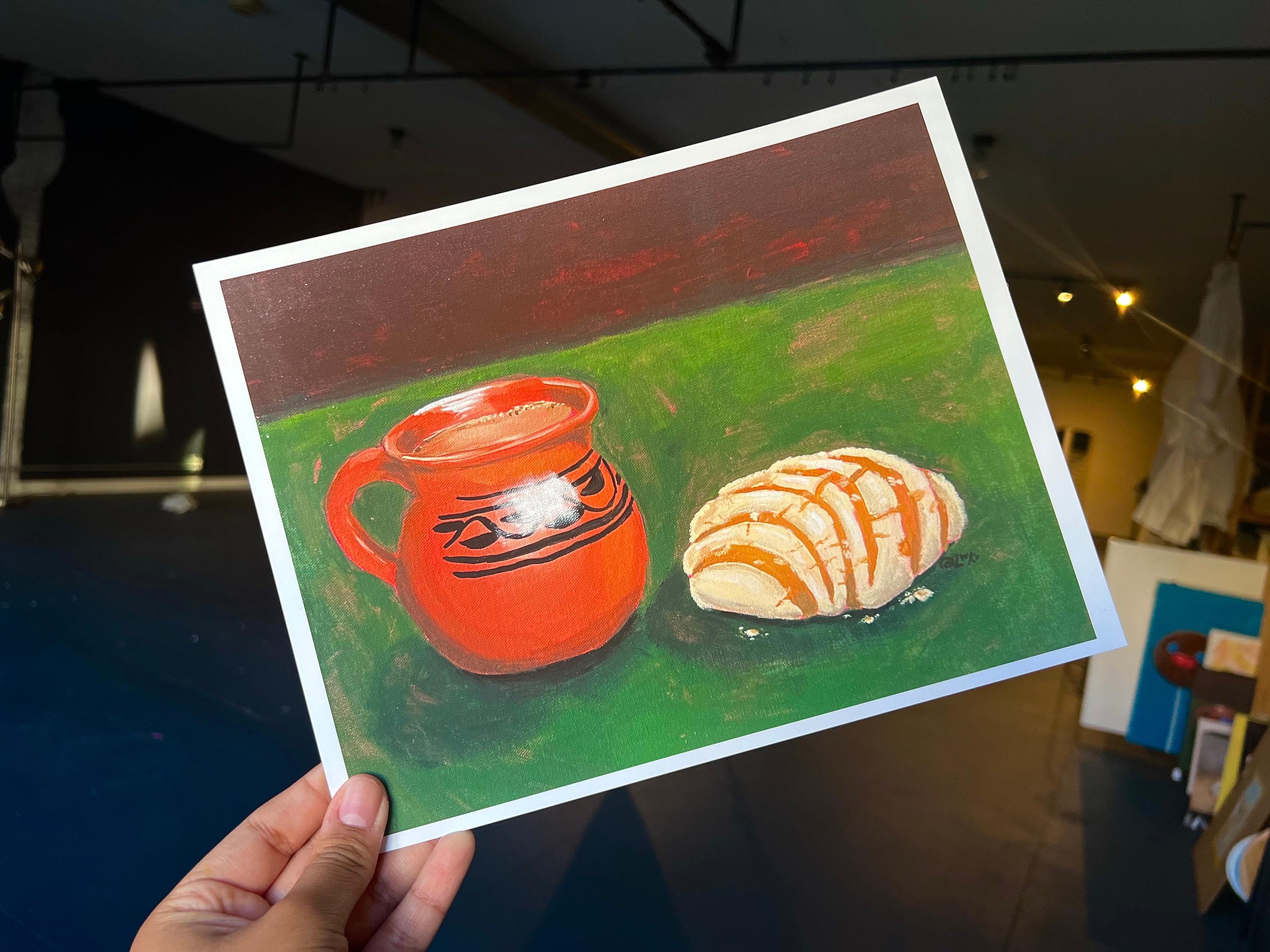 Concha Con Chocolate Art Print, 8x11, 5x7 Art Print, Mexican Pastry ...