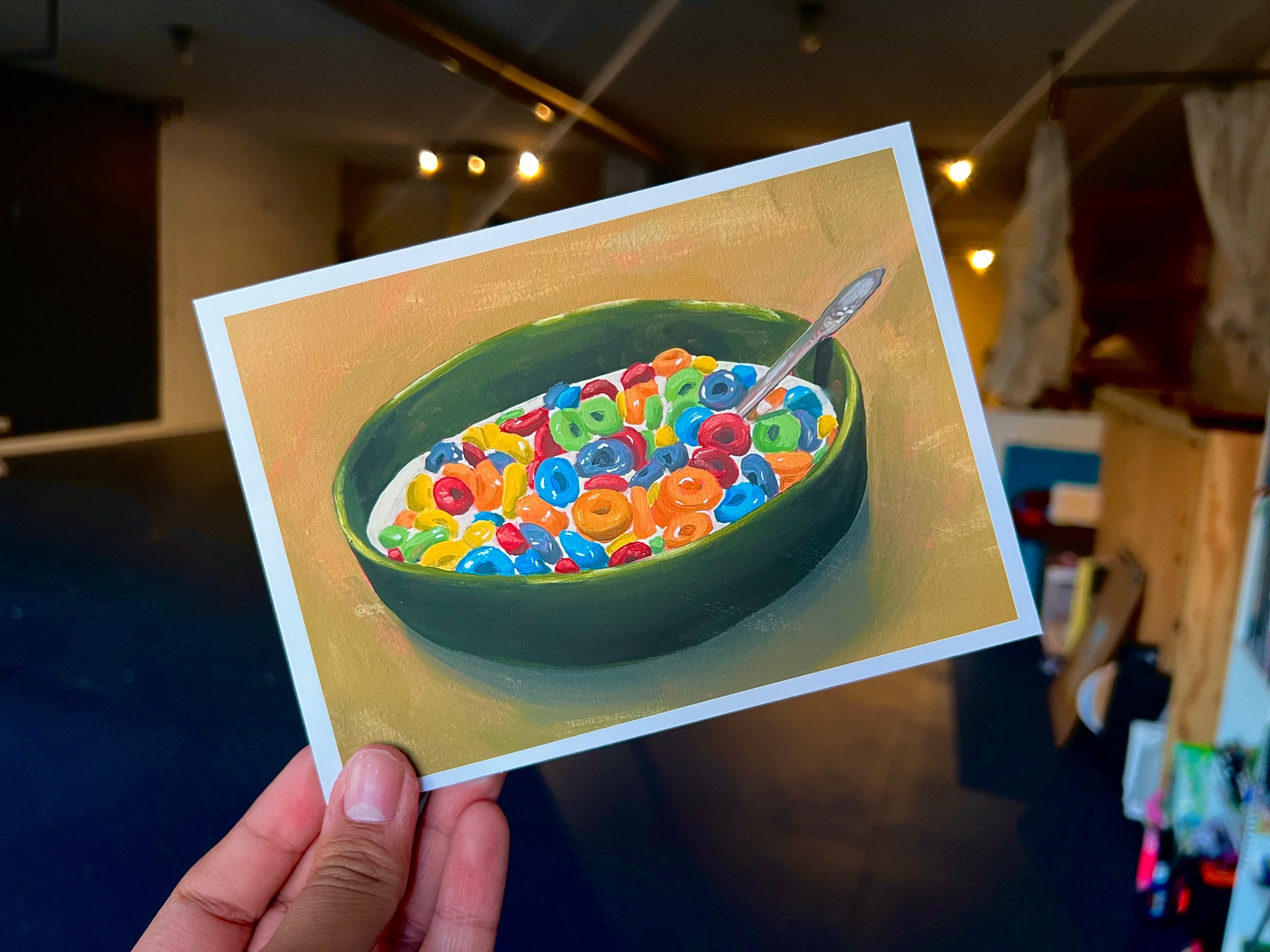Bowl of Froot Loops Art Print, 8x11, 5x7 Art Print, Cereal Bowl Wall ...