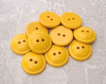 Yellow buttons | Etsy