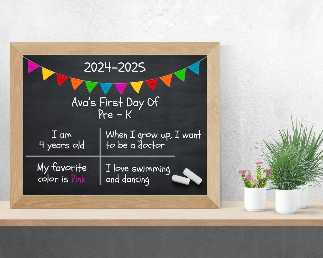 My First Day of Sign, Back to School Sign, New School Year Sign ...