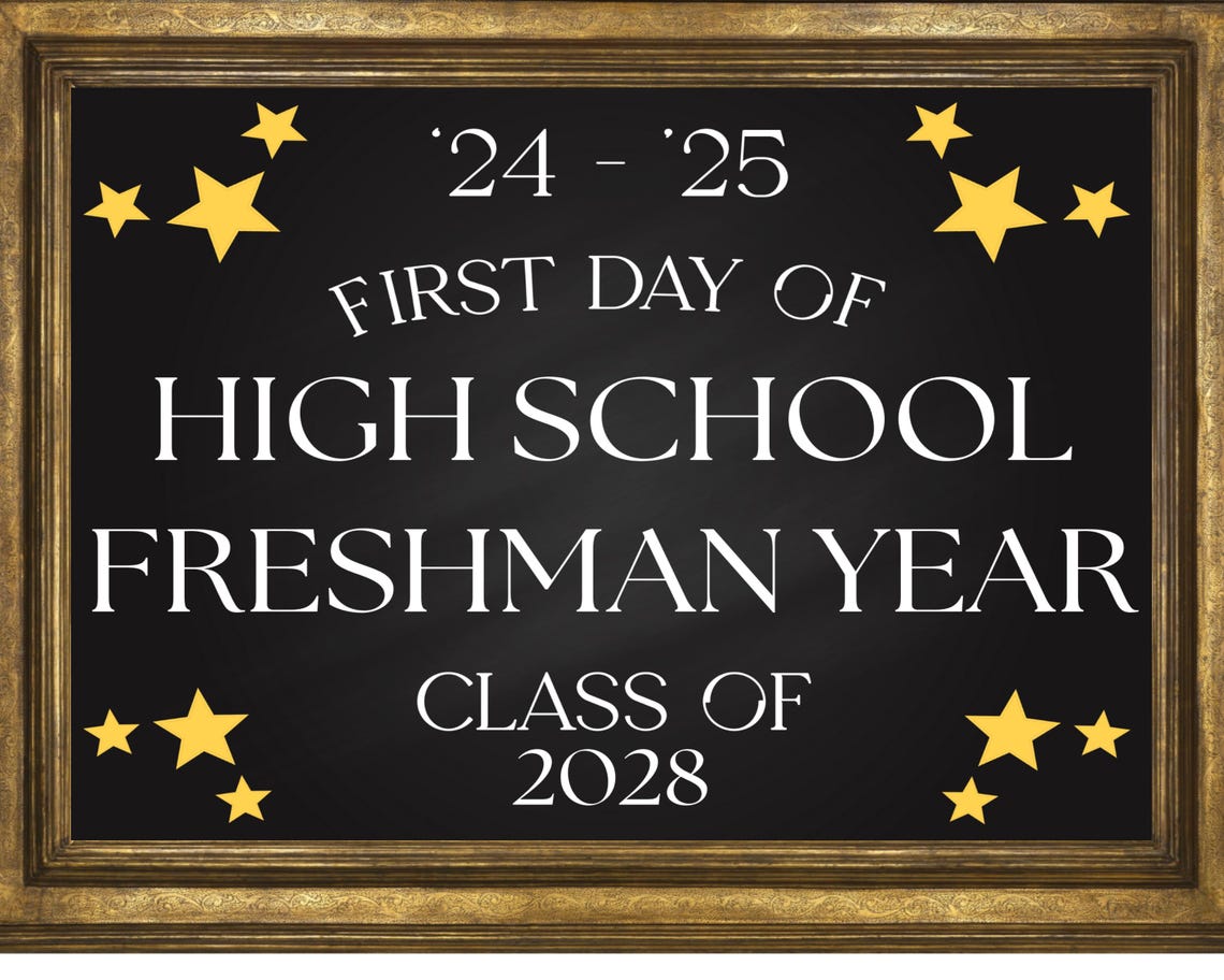 First Day of School Sign, First Day of School Digital, First Day of ...