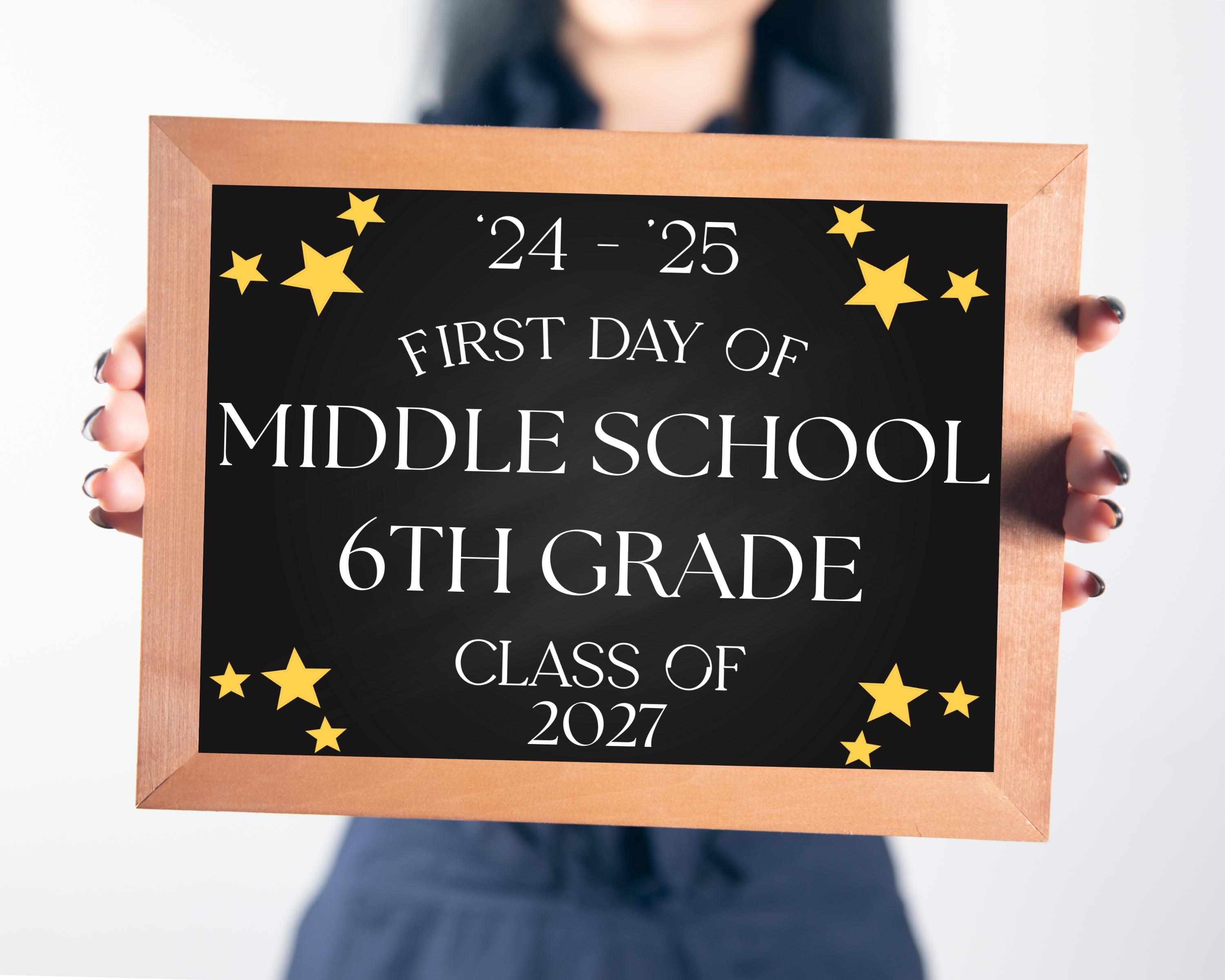 First Day of School Sign, First Day of School Digital, First Day of ...