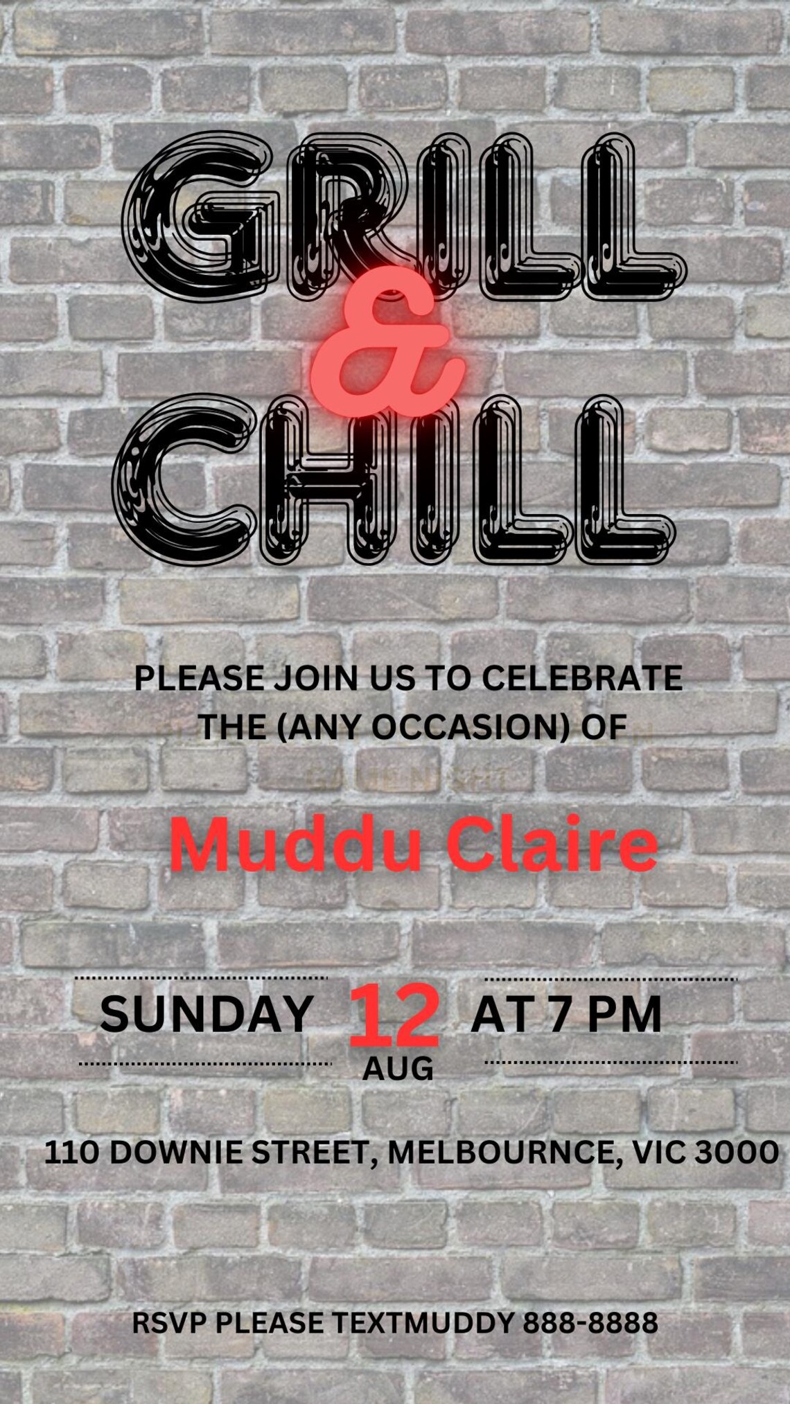 Graduation BBQ Invitation Chill and Grill. Birthday BBQ Party ...