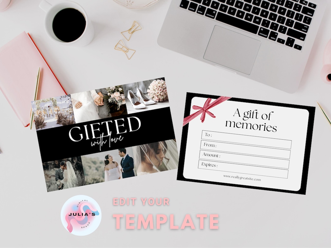 Editable Wedding Gift Voucher Template | Elegant Printable Gift ...