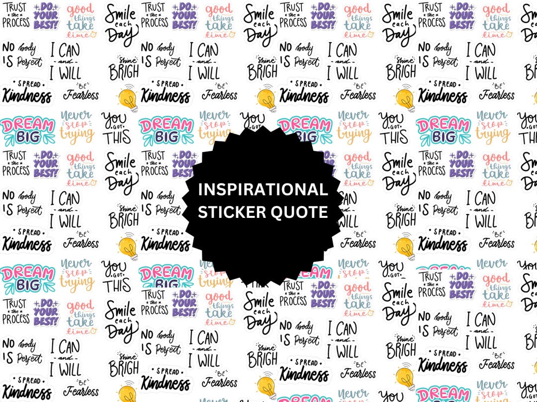 Inspirational Quote Stickers, Motivational Decals (digital Download) - Etsy