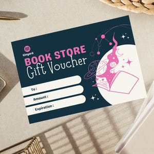 Editable Book Store Gift Voucher Template | Cute Printable Gift ...